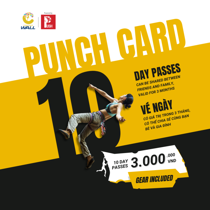 Punch Card 10x - Push Climbing